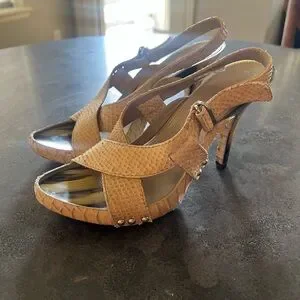 Dior | Shoes | Christian Dior Vintage Python Snakeskin Slingback Heels ...